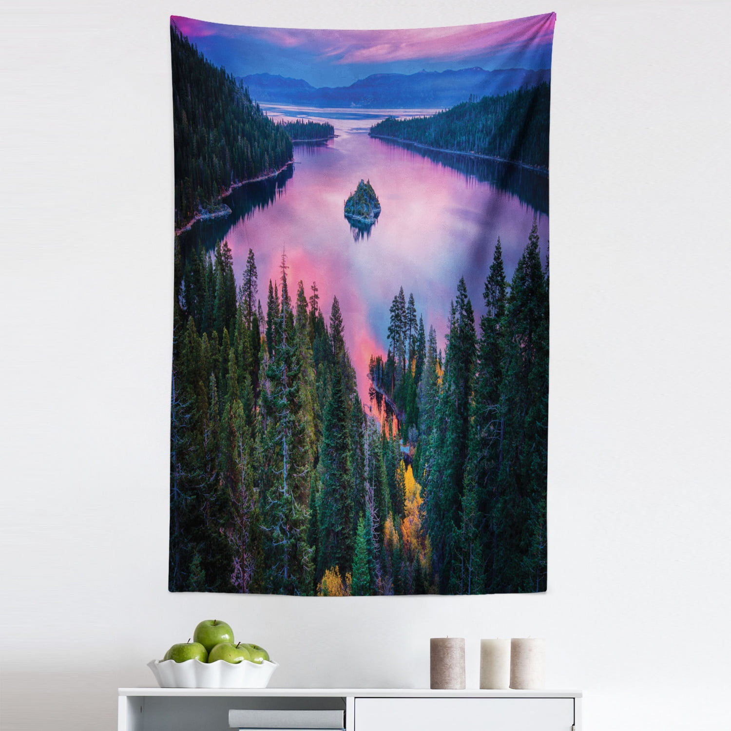 Nature Tapestry, High Angle Majestic View of North American Freshwater ...