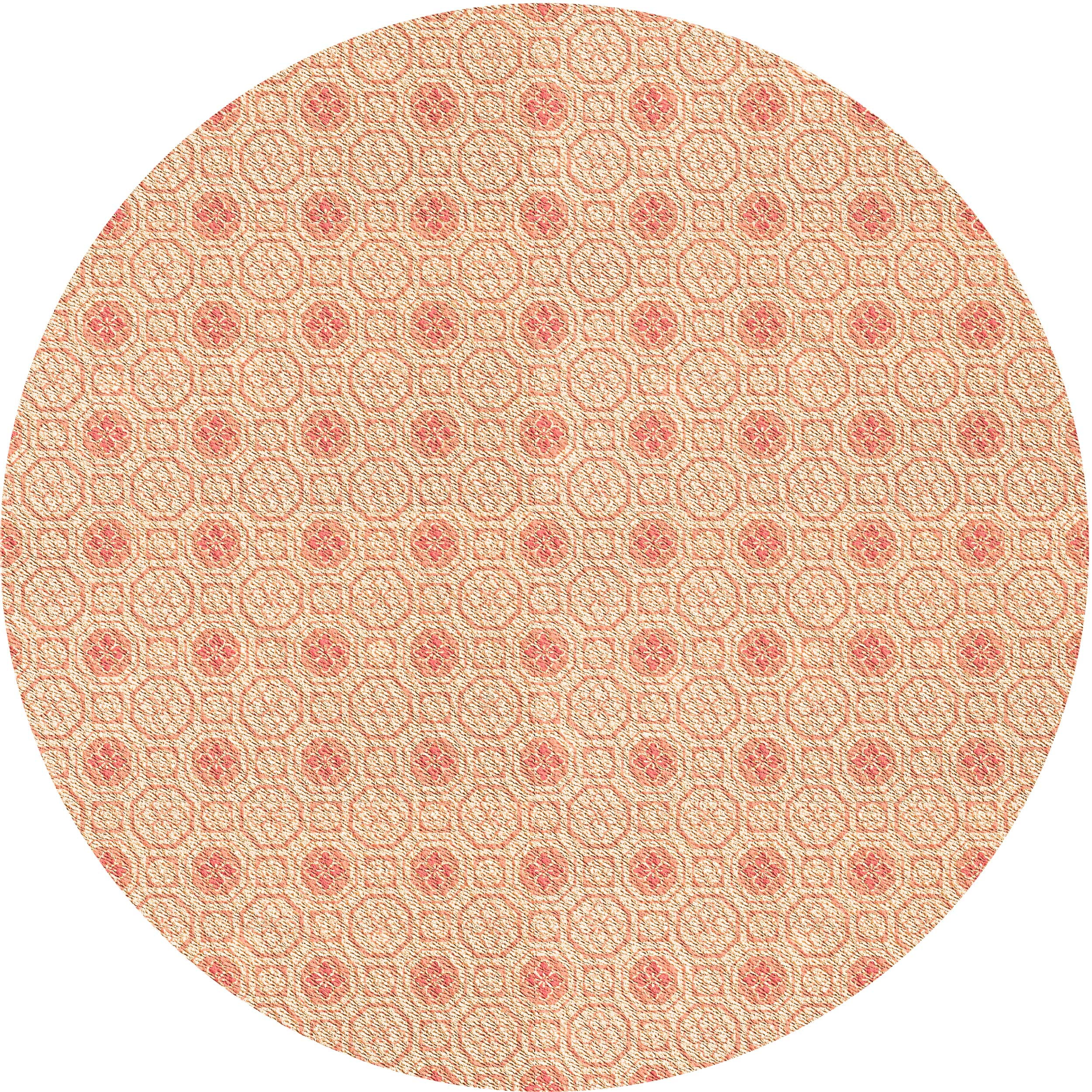 Ahgly Company Indoor Round Patterned Construction Cone Orange Area Rugs ...