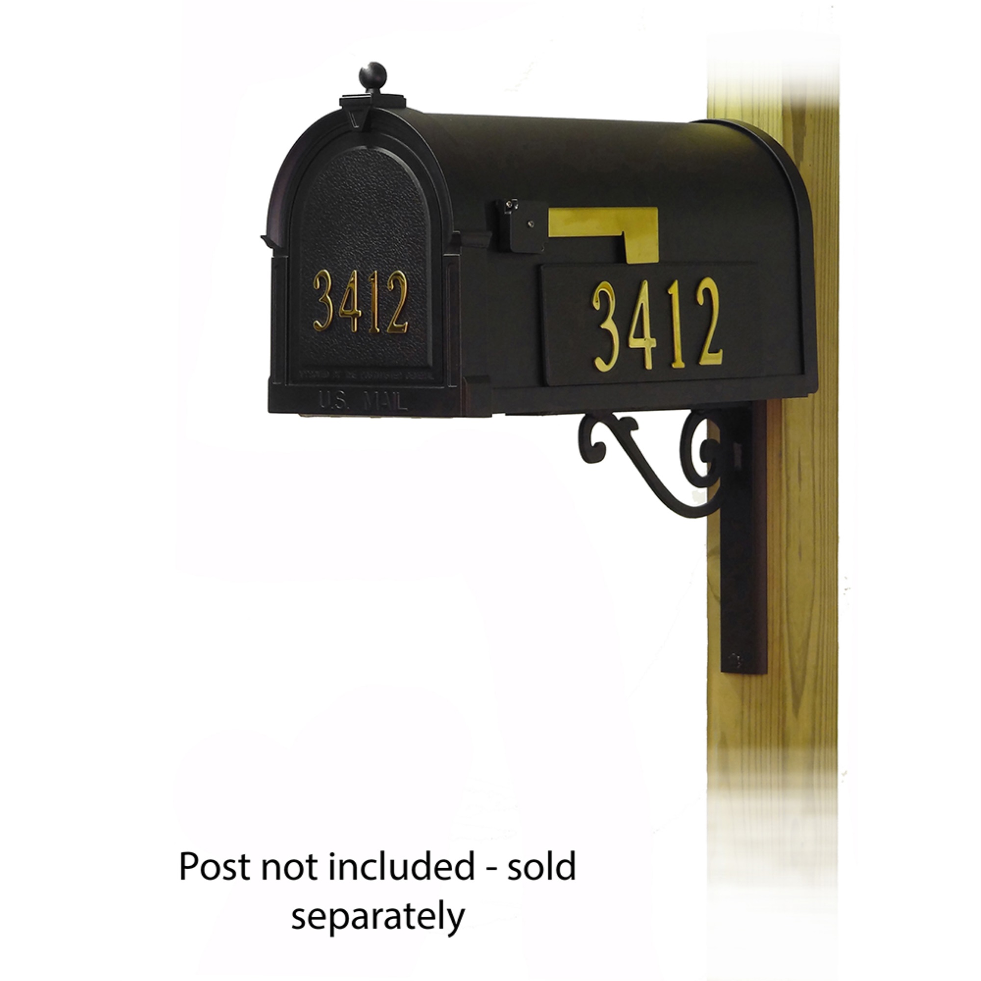 Berkshire Curbside Mailbox with Front and Side Address Numbers and ...
