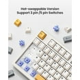 Wireless Mechanical Keyboard,Gasket Mounted with Creamy Sound,Bluetooth ...