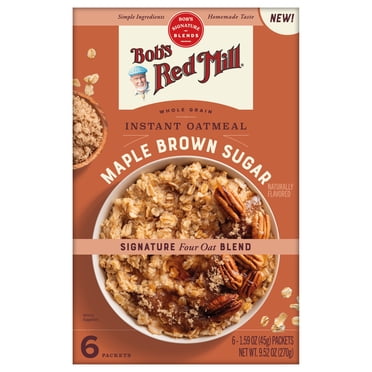Bob's Red Mill Instant Oatmeal, Whole Grain, Classic, 6 Packets, 1.59 ...