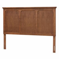 Baxton Studio Gilbert Mid-Century Wood Back Support Rattan Headboard ...