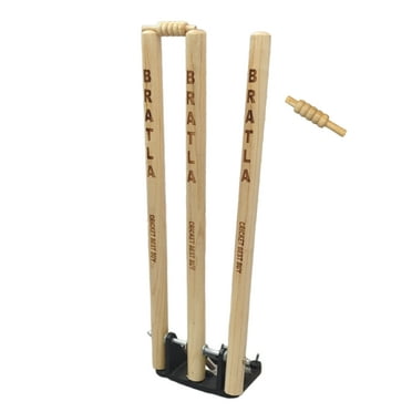 Woodworm Cricket Practice Kit: Spring Back Stumps + Bails, ICC 28 ...