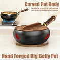 Cast Iron Wok Pan, Uncoated, Hand-Forged, Non-Stick, with Lid and ...