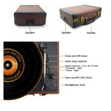 Bluetooth Portable 33/45/78RPM Turntables Vinyl Record Phono Player Aux ...