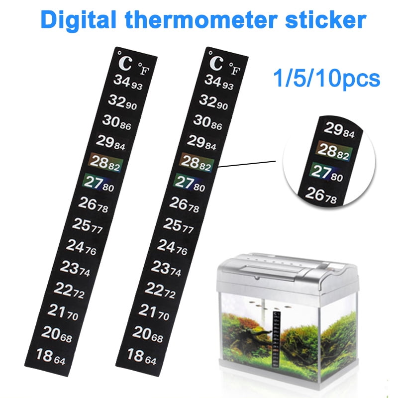 Fish Tank Aquarium Thermometer Temperature Strip Stick-on Degree ...