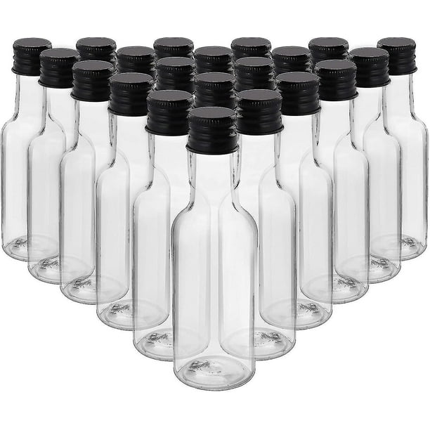 Mini Liquor Bottles (24 Pack) - Reusable Plastic 50ml Empty Spirit Bo ...