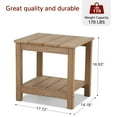 Stoog Outdoor Side Table, Patio 2-Tier End Table for for Adirondack ...
