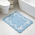 Bow Knot Bathroom Floor Rug, Soft Faux Fur Bath Mat, Absorbent Bedroom ...