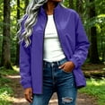 AHTJRT Women's Lightweight Jackets Stand Collar Full Zip Long Sleeve ...