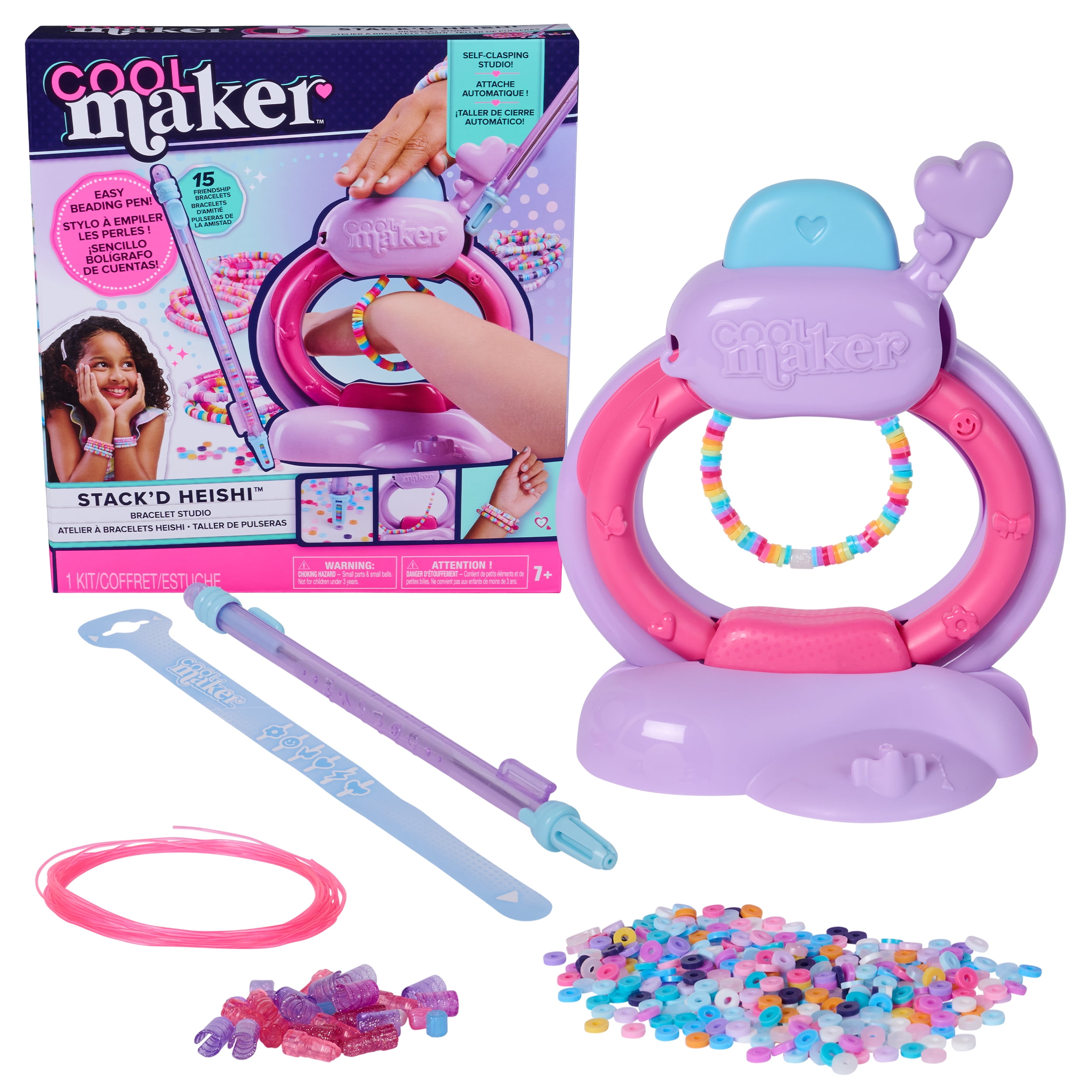 Cool Maker, Stack’d Heishi Studio Bracelet Making Kit with Easy Beading ...