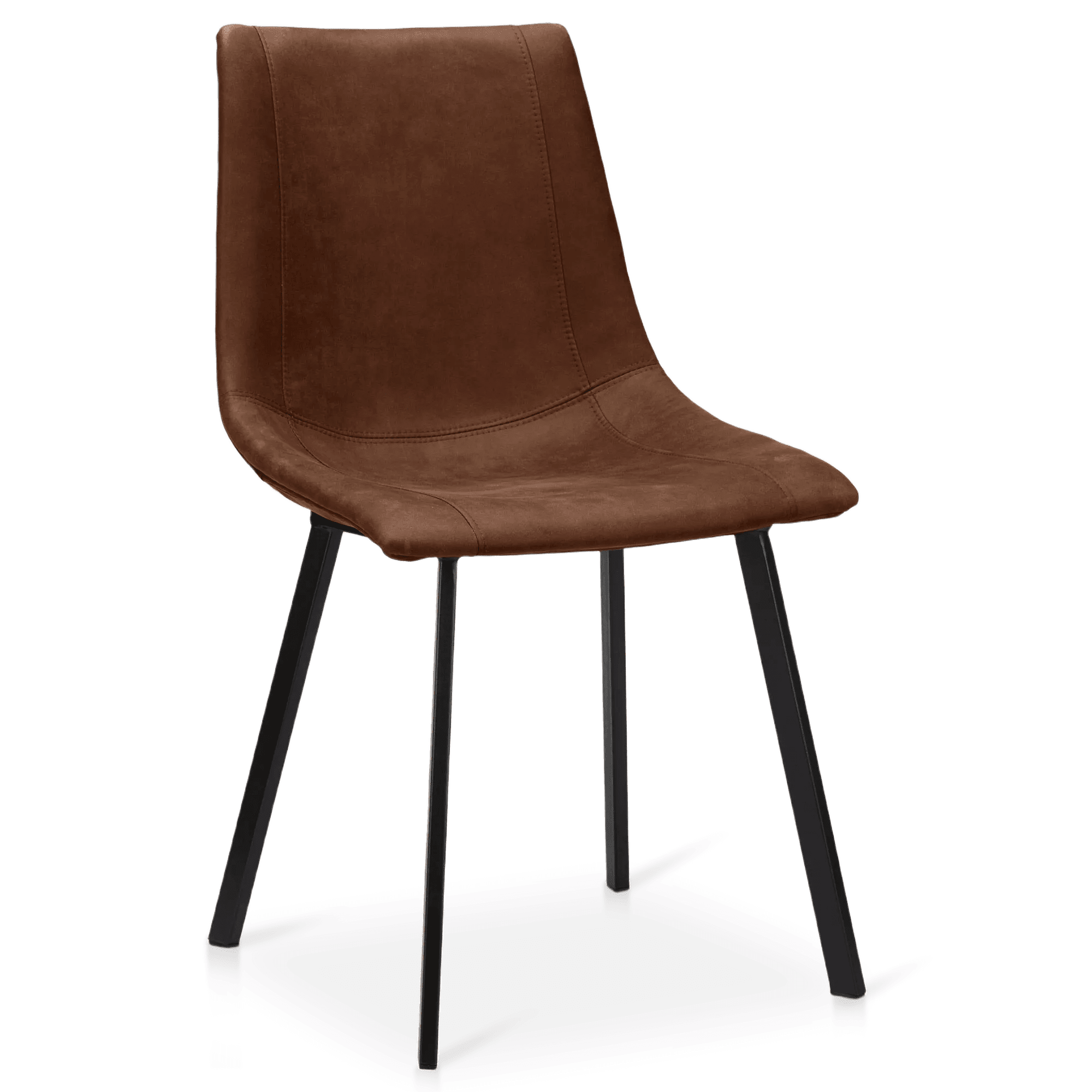 Bouclair Rust Textured Faux Leather and Metal Dining Chair - Walmart.ca