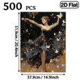 500pcs adult puzzle-- Colorful butterflies surround a dancer in a black ...