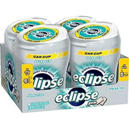 ECLIPSE Gum Polar Ice Sugar Free Chewing Gum 60-Piece Bottle (4 Pack ...