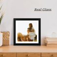 12x12 Picture Frame Set of 4 with Tempered Glass, Black Frame Display ...