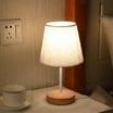 Small Table Lamp for Bedroom, Bedside Lamps for Nightstand, Wood Night ...