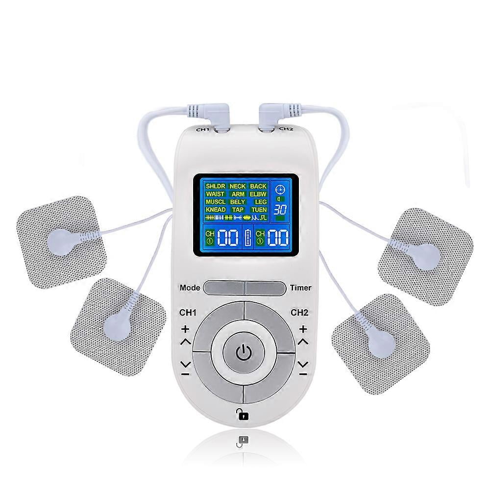 4 Mode Tens Pulse Machines Muscle Stimulator EMS Acupuncture ...