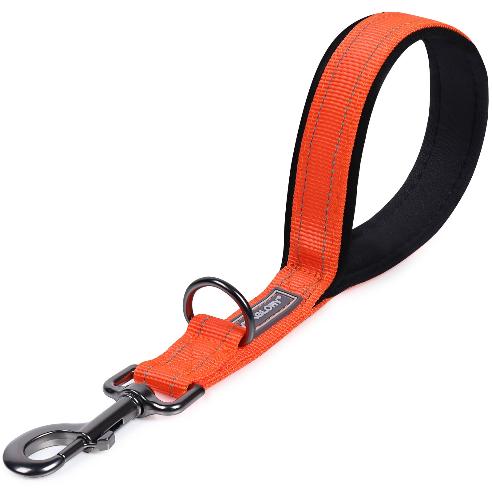 VIVAGLORY Short Dog Leash, Reflective Nylon Traffic Lead with Padded ...