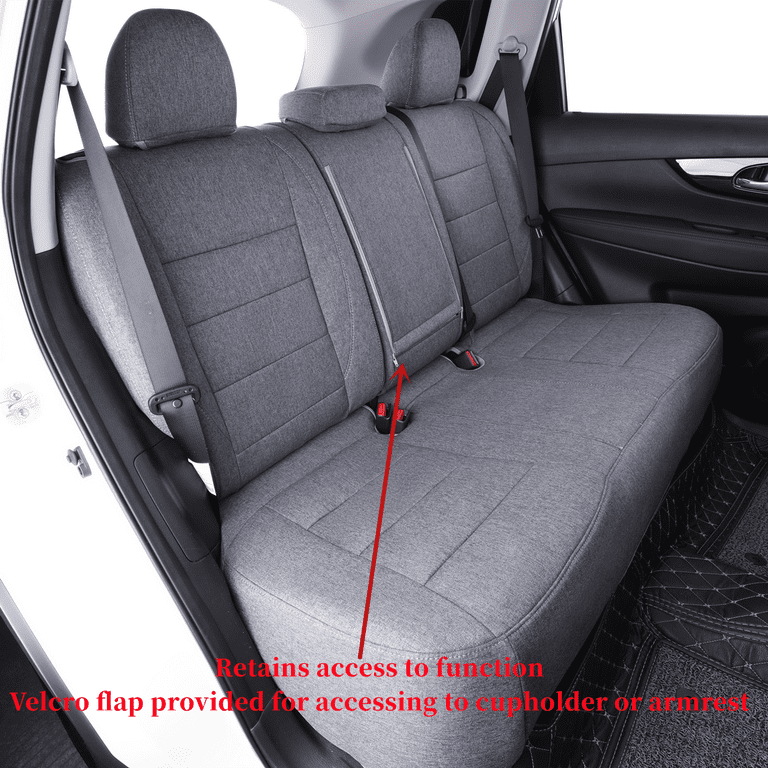 Coverdream Custom Fit Rogue Car Seat Covers for Nissan Rogue 2014 2015 2016 2017 2018 2019 2020 Polyester Gray Full Set