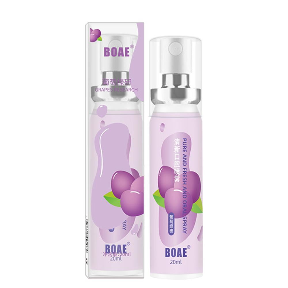 Spray refrescante para el aliento con sabor a fruta fresca, uva y ...