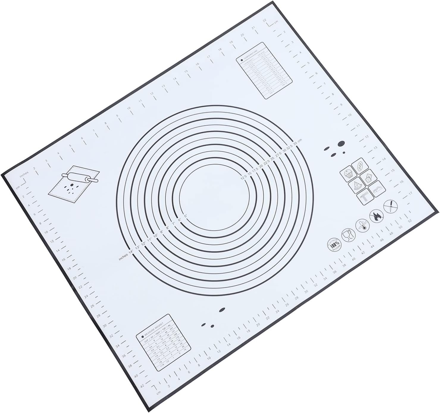 Pizza Dough Pizza Dough Non- Silicone Pastry Mat Extra Large with ...