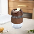 dajkiuy Glass Ice Hot Coffee Cup, Portable Travel Mug for Home Office ...