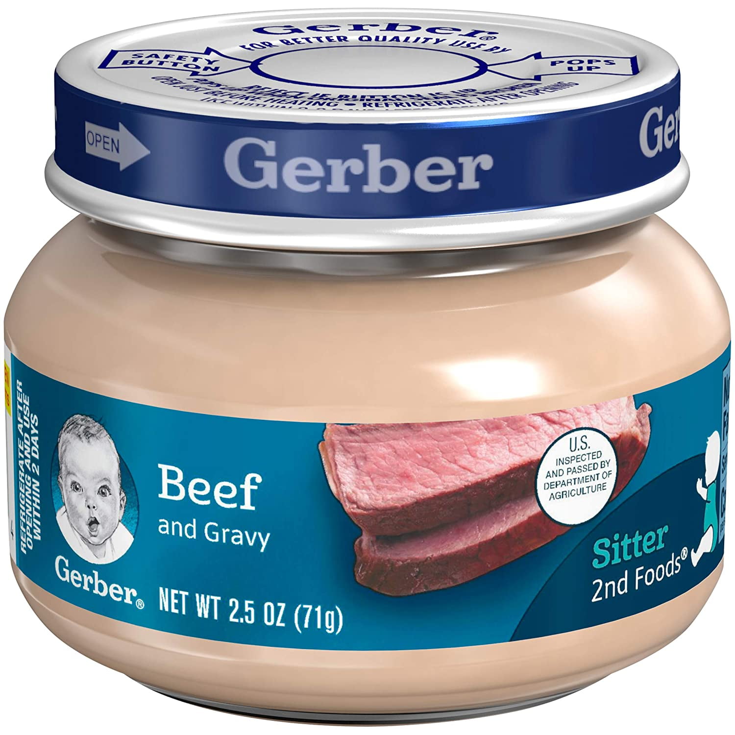 Gerber 2nd Foods Beef & Gravy Baby Food -2.5 ounce, 6 Count - Walmart.com