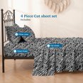 4 Piece Cot Sheets Set Zebra Print Size ( 28" x 75"), 100% Egyptian ...