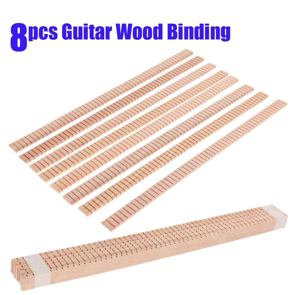 8 Pcs Acoustic Guitar Wood Binding Solid Wood Guitar Loop Luthier Diy ...