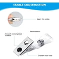 30Pcs Metal Badge Clips with Clear PVC Straps, Premium Double Hole ...
