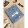 Dusty Blue Vintage Wash Crew Neck Loose Fit Graphic Tee Short Sleeve ...