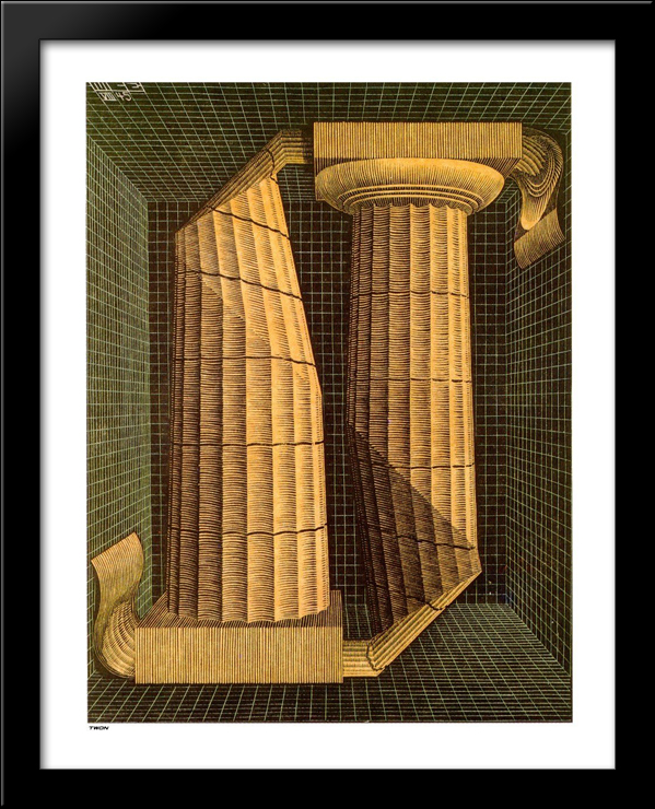 Doric Columns 28x36 Large Black Wood Framed Print Art by M.C. Escher ...
