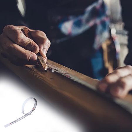 5m/196.5inch Stainless Steel Ruler Sticky Scale Portable Flat Ruler ...