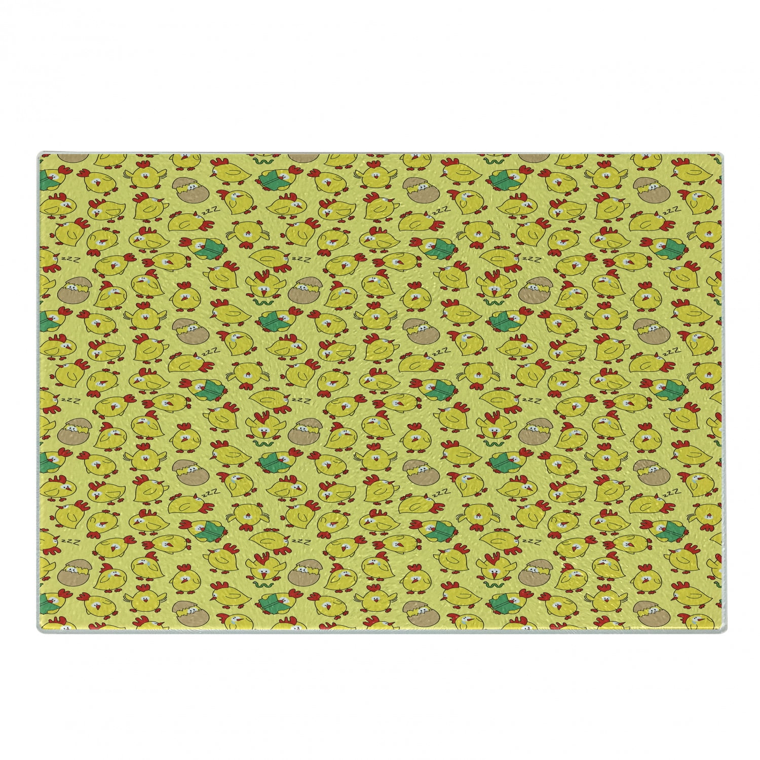 Animal Cutting Board, Chickens in Various Stances Hatching Reading ...