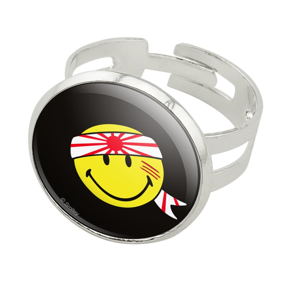 Smiley Smile Karate Martial Arts Happy Yellow Face Silver Plated ...