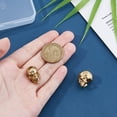 2Pcs Brass European Beads Large Hole Beads Golden 19.5x13.5x19mm Hole ...