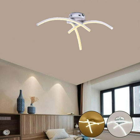 LED Ceiling Light, Modern Design Curved Ceiling Chandelier Lamp with 3 ...