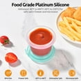 U-Taste 2oz×2 Silicone Food Containers Set: Mini Kitchen Storage with ...