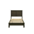 Isla Full Size Panel Bed with Low Profile Rubberwood Frame Taupe Brown ...