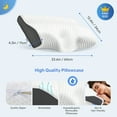 Derila Cervical Memory Foam Pillow, King Size, White, Ergonomic Pain ...