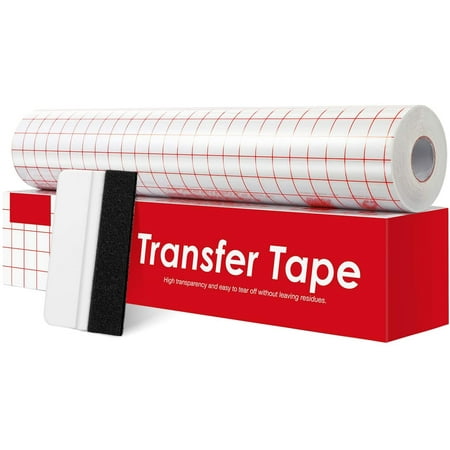 Transfer Tape for Vinyl, 30x1500cm Clear Red Alignment Grid Application ...