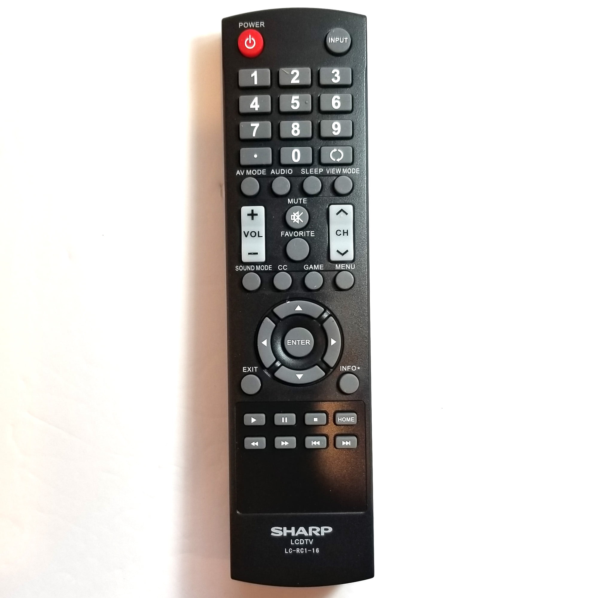 Sharp LCDTV Remote Control LC-RC1-16 for Various Models, Includes TV ...