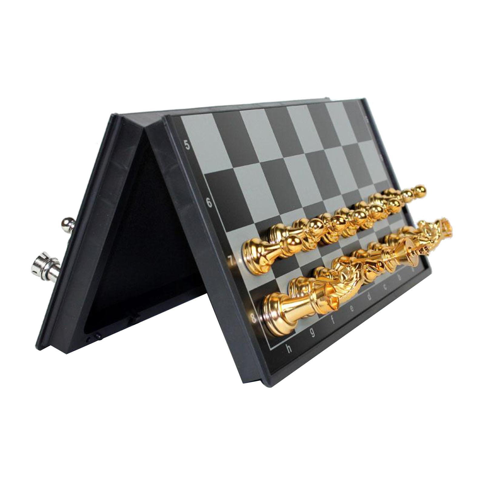 Click here for Lionlar 32cm Metal Chess Set Folding Board Portabl... prices