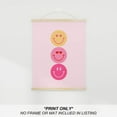 Room Decor Aesthetic Hot Pink White Wall Art For Teen Girls Bedroom
