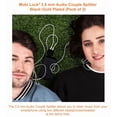 2pcs 3.5mm Headphone Y Splitter 1 Male to 2 Female Audio Jacks for ...