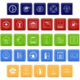 28-Piece Passport Set for with Storage Box, World Travel Theme Rubber ...