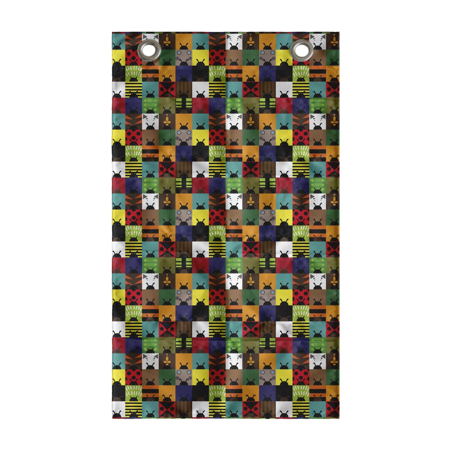 Colorful Hanging Pocket Organizer, Beetles Inside Square Boxes of Polka ...