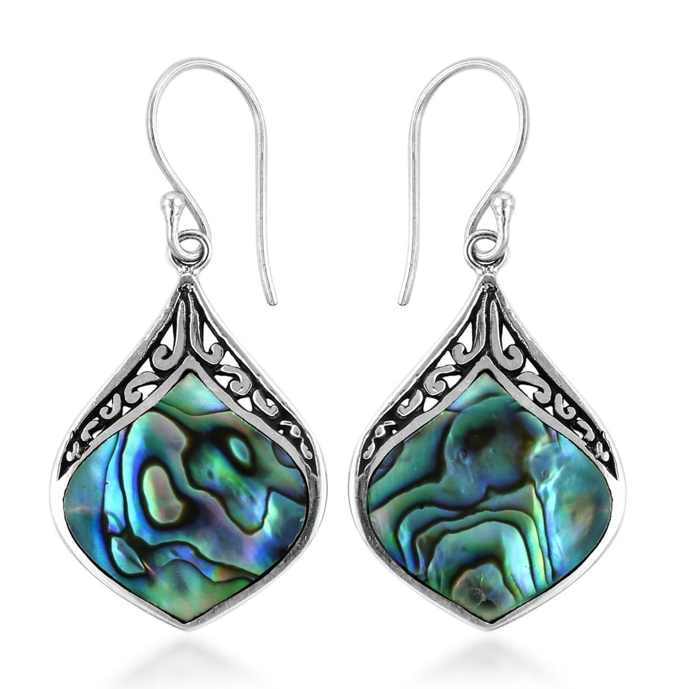 Shop Lc Shop Lc Dangle Drop Earrings 925 Sterling Silver Abalone