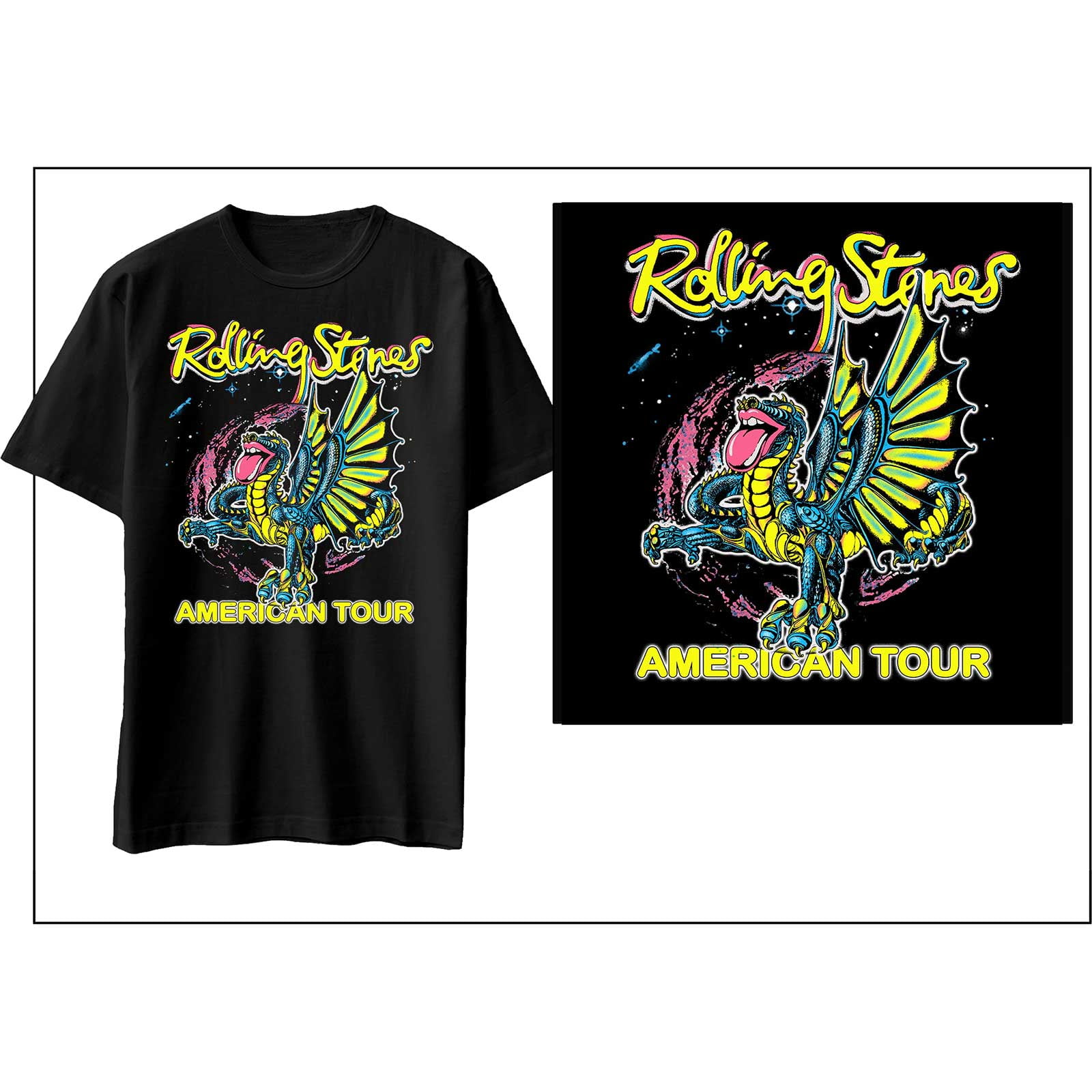 The Rolling Stones Unisex T-Shirt American Tour Dragon (XX-Large ...