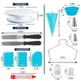 NewHome Kitchen Set: 11in Rotating Cake Decorating Kit, Display Stand ...